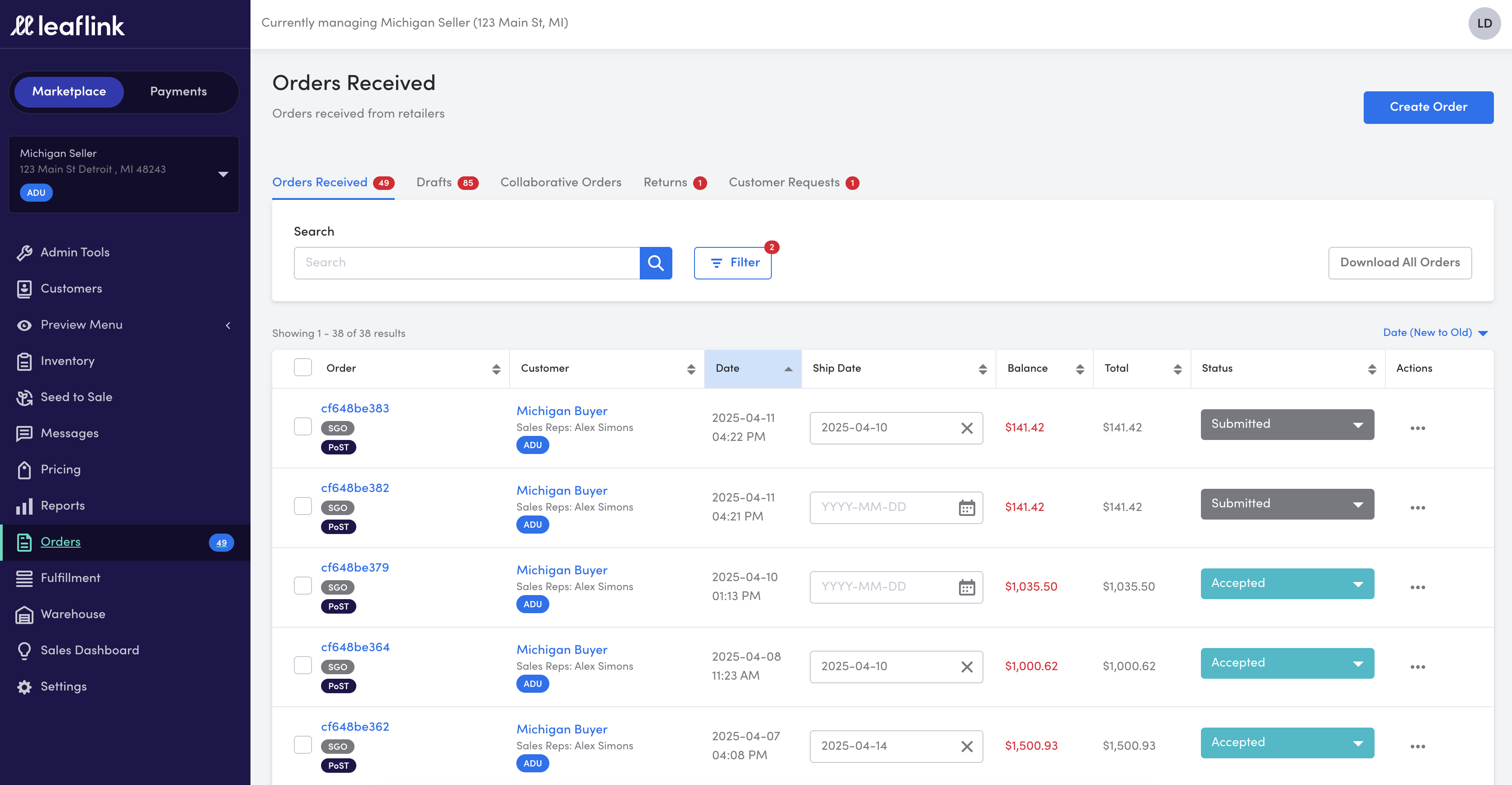 How Sellers Create and Clone Orders on LeafLink